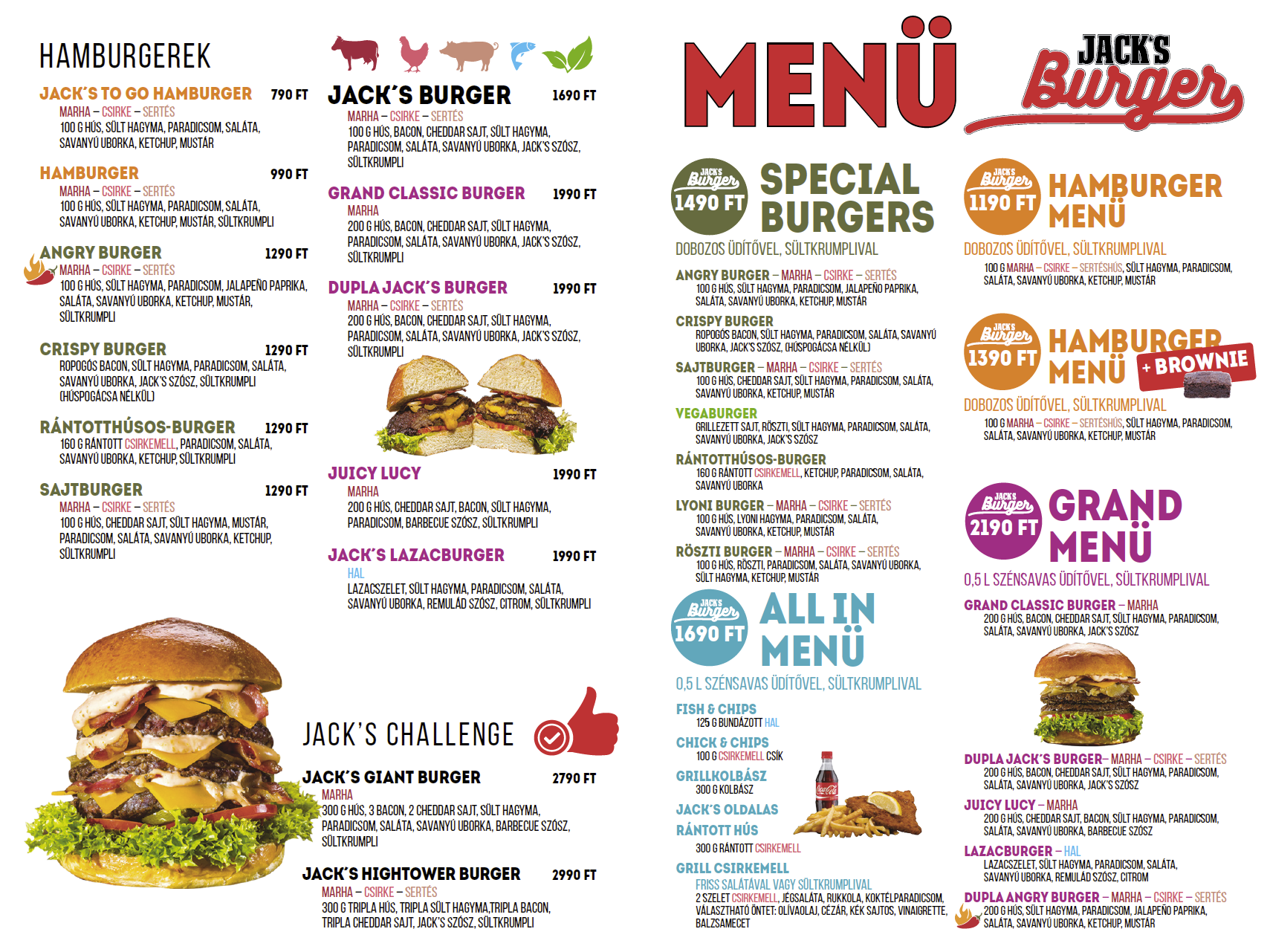 Étlap « Jack's Burger